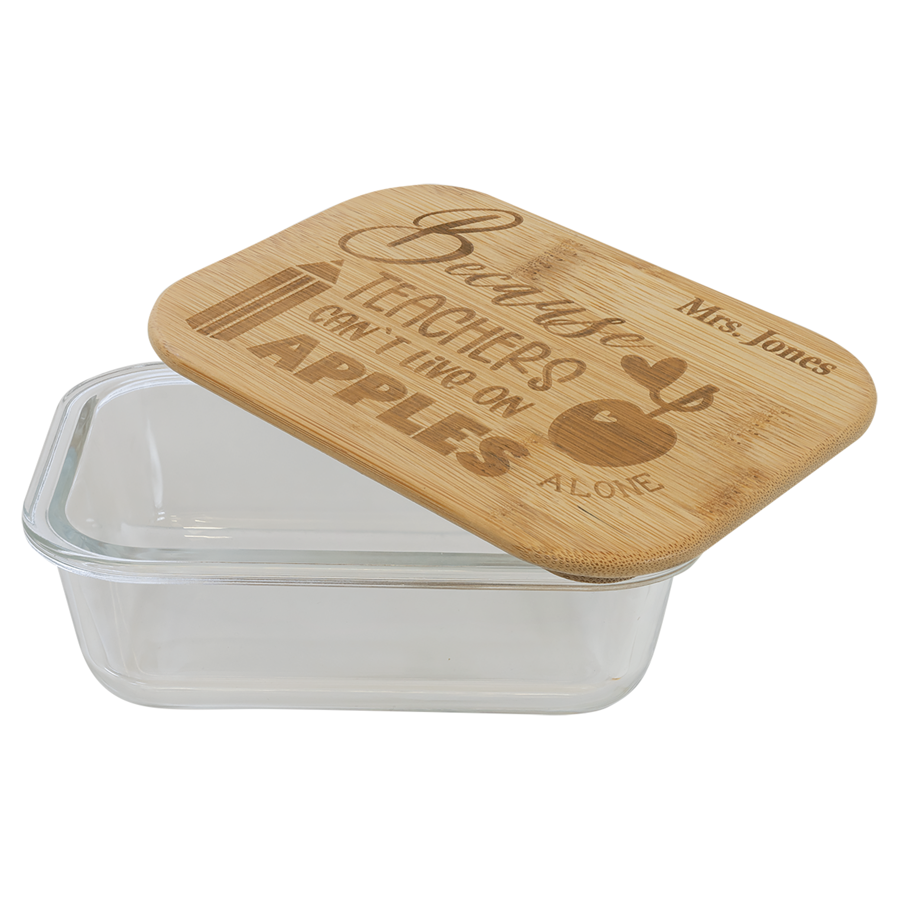 Rectangle Glass Container with Bamboo Lid – Fancy Fanny